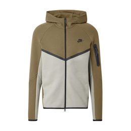 Nike Sportswear Sweatjacke 'Tech Fleece' Herren Größe XXL hellgrau / oliv / schwarz