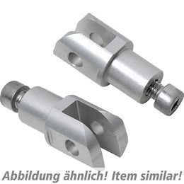 Rizoma Fu&szlig;rastengelenke &Oslash;22mm PE799A silber f&uuml;r Beifahrer