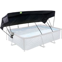 Poolverdeck EXIT "Sonnensegel", schwarz, B:300cm H:115cm T:200cm, Polyester, Verdecke, spendet Schatten beim Baden in der Sommerhitze