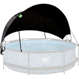 Poolverdeck EXIT "Sonnensegel", schwarz, B:300cm H:175cm T:300cm, Polyester, Verdecke, spendet Schatten beim Baden in der Sommerhitze