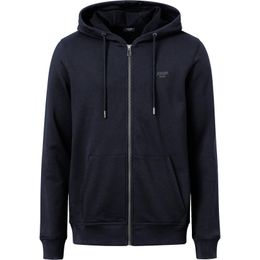 JOOP! Kapuzensweatjacke JOOP JEANS "Salvatore", Herren, Gr. S, blau (marine), Sweatware, Obermaterial: 100% Baumwolle, unifarben, casual, regular fit hüftbedeckend, Sweatjacken