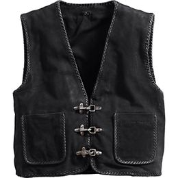 Spirit Motors Velourslederweste 1.0 schwarz L - Motorradbekleidung - Motorradjacken - Motorrad Westen