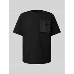 Antony Morato T-Shirt mit geripptem Rundhalsausschnitt