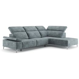 Sofa L Form James, Grau, 218 x 301 cm Rechte Ecke, Vitalispa