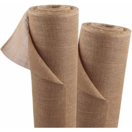 Aquagart 100m x 1m Jutegewebe 215g/m² Jutematte Gartenjute Jute Stoff Sackleinen Juteband