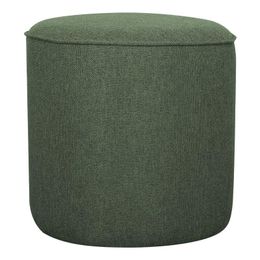 Miliboo - Hocker aus Stoff Khaki d 40 cm coq