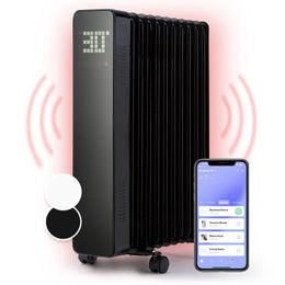 Klarstein - l Radiatoren, Heizkörper Elektrisch, Leiser Ölradiator 2500 Watt, Mobiler Elektro Radiatoren, Heizkörper mit Thermostat & Wifi/App,