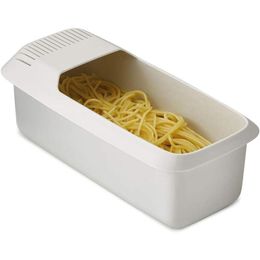 Sollbry - Mikrowellen-Nudelkocher mit Sieb, hitzebeständiger Nudelboot-Dampfgarer, Spaghetti-Nudelkocher, Küchenutensilien, Spaghetti-Schüssel (29 x