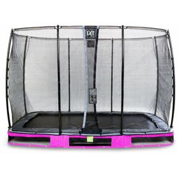 EXIT Elegant Inground-Trampolin 214x366cm mit Economy Sicherheitsnetz - lila