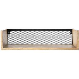 Miliboo Wandregal Industrie-Stil Mangoholz und Metall 60 cm rack