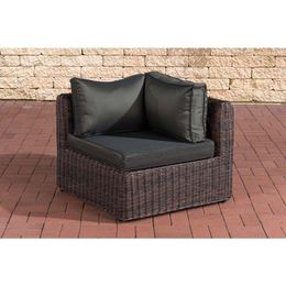 CLP - Polyrattan Eck-Sofa Marbella 5mm braun-meliert anthrazit