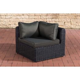 CLP - Polyrattan Eck-Sofa Marbella 5mm schwarz anthrazit