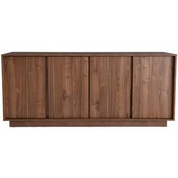 Miliboo Design-Sideboard glänzend Walnussoptik L180 cm como