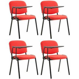 CLP - 4er Set Stuhl Ken mit Klapptisch Stoff rot