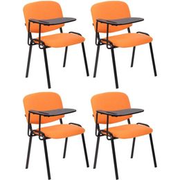 CLP - 4er Set Stuhl Ken mit Klapptisch Stoff orange