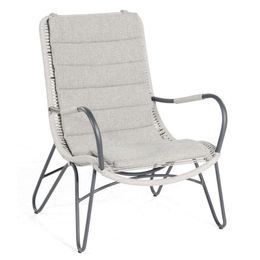 Loungesessel Charité Aluminium mit Polyrope silbergrau Relaxsessel - SonnenPartner