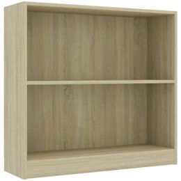 vidaXL - Bücherregal Sonoma-Eiche 80x24x75 cm Holzwerkstoff