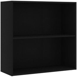 vidaXL - Bücherregal Schwarz 80x30x76,5 cm Holzwerkstoff