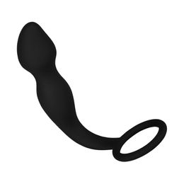 EIS Silikon-Analplug mit Hodenring, 19,5 cm