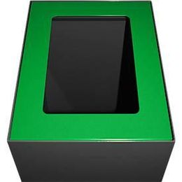 V-Part Deckel für modulares Abfalltrennsystem 60 L, pulverbeschichteter Stahl, B 255 x T 330 x H 20 mm, grün