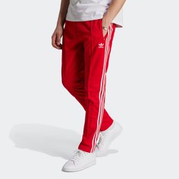 Sporthose adidas originals "BECKENBAUER TP", Herren, Gr. XXXL, N-Gr, rot (better scarlet, weiß), Obermaterial: 52% Baumwolle, 48% Polyester, clean, sportlich, Hosen