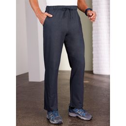 Schlupfhose CLASSIC, Herren, Gr. 58, Normalgrößen, blau (jeansblau), 65% Baumwolle, 30% Polyester, 5% Elasthan, unifarben, lang, Hosen