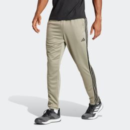 Sporthose adidas Performance "TR-ES BASE 3PT" Gr. L, N-Gr, grün (silber pebble, schwarz), Herren, Obermaterial: 100% Polyester, clean, Hosen, atmungsaktive Trainingshose