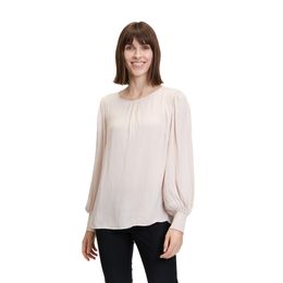 Satinbluse Betty Barclay "Betty Barclay Satin-Bluse langarm", Damen, Gr. 36, grau, Obermaterial: 100% Polyester., modisch, lässig geschnitten normal, Rundhals, Langarm, Blusen