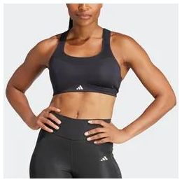 Sport-BH Adidas PERFORMANCE "TLRDIM HS BRA", Damen, Gr. XL, Cup A/B, schwarz (schwarz a, b), Obermaterial: 79% Polyester, 21% Elasthan, sportlich, BHs