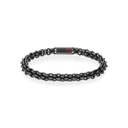 Armband Tommy Hilfiger "Schmuck Edelstahl Armschmuck", schwarz (schwarz, rot), Armbänder, Herren, Edelstahl