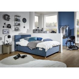 Meise Möbel Kinderbett MEISE.MÖBEL "COOL", blau (ocean, ocean), B:150cm L:210cm, Betten, Polsterbett wahlweise mit Bettkasten, Jugendbett inkl. USB-Anschluss