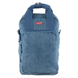 Levi's Rucksack LEVI'S, Gr. B/H/T: 18cm x 28cm x 10cm, blau, Textil, meliert, casual, Rucksäcke, im schmalen Design