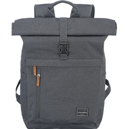 Freizeitrucksack Travelite "BASICS Rollup Rucksack", Gr. B/H/T: 37cm x 60cm x 16cm, grau (anthrazit), Polyester, klassisch, Rucksäcke, Arbeitsrucksack Sportrucksack Reiserucksack Schulrucksack