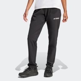 Outdoorhose adidas terrex "W MT ESS PANTS", Damen, Gr. L, N-Gr, schwarz, Obermaterial: 87% Polyester, 13% Elasthan, sportlich, Hosen