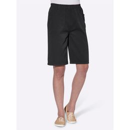 Bermudas Classic Basics, Damen, Gr. 42, Normalgrößen, schwarz, 100% Baumwolle, unifarben, knielang, Hosen