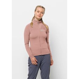 Fleecejacke Jack Wolfskin "PRELIGHT FZ W", Damen, Gr. S (36), rosa (rose, dawn), 1. OBERSTOFF: 93% POLYESTER, 7% ELASTHAN; 2. OBERSTOFF: 84% POLYAMID, 16% ELASTHAN, Jacken