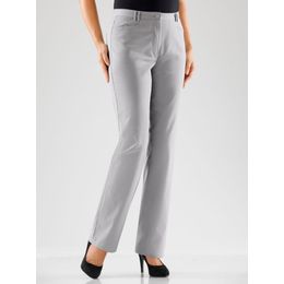 Funktionshose COSMA, Damen, Gr. 38, Normalgrößen, grau (hellgrau), 97% Baumwolle, 3% Elasthan, unifarben, lang, Hosen