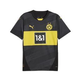 Trainingstop Puma "BVB AWAY JERSEY REPLICA", Herren, Gr. L, Puma schwarz, faster gelb, Web, Obermaterial: 100% Polyester, gemustert, sportlich, regular fit normal, Rundhals, Tops, Fußballtrikot - BVB Auswärtstrikot 2024/2025