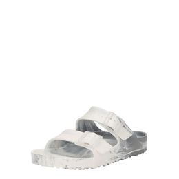 Birkenstock Pantolette 'Arizona Essentials' Damen Gr&ouml;&szlig;e 35 silber / wei&szlig;