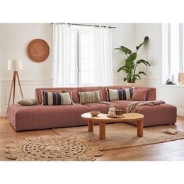 Lisa Design - Victoire – modulares ecksofa rechts – 5-sitzer – aus cord - rosa