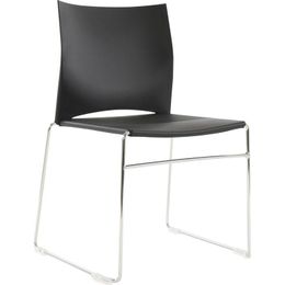 Topstar - Besucherstuhl W-Chair schwarz/chrom