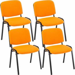 CLP - 4er Set Besucherstuhl Ken Stoff orange