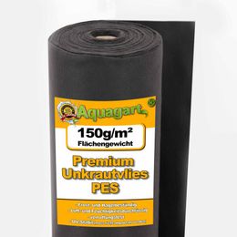 Aquagart 45m² Unkrautvlies Gartenvlies Mulchvlies Bodengewebe 150g 1m breit pes