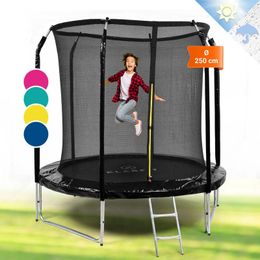 Klarfit - Jumpstarter Trampolin 2,5 m ø Netz 120 kg max. 195 cm ø Sprungfläche