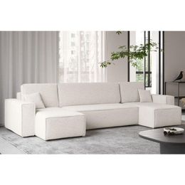 Kaiser Ecksofa mit schlaffunktion und bettkasten, Sofa U-form, Couch U-form BEST stoff Abriamo