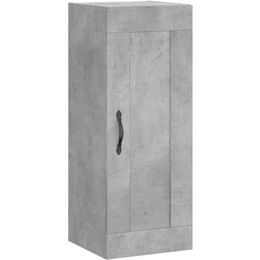 vidaXL - Wandschrank Betongrau 34,5x34x90 cm Holzwerkstoff