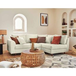 Lisa Design - Rune – ecksofa rechts – 4-sitzer – aus bouclé-stoff - beige