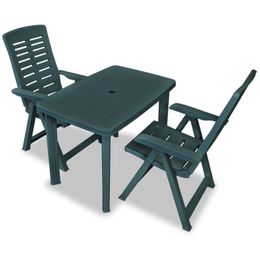 3-tlg. Bistro-Set Kunststoff Grün vidaXL