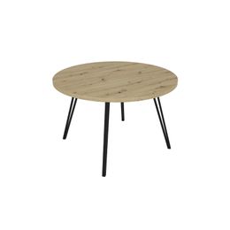 ByLiving Esstisch MARTA, Breite 120 cm, Artisan Eiche (Eiche-Optik)/schwarz