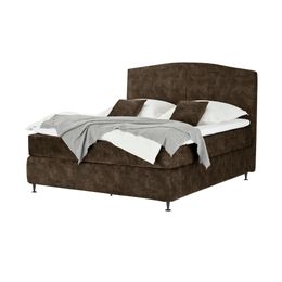 Kings and Queens Boxspringbett Skyer - braun - Materialmix - 164 cm - 132 cm - Möbel Kraft